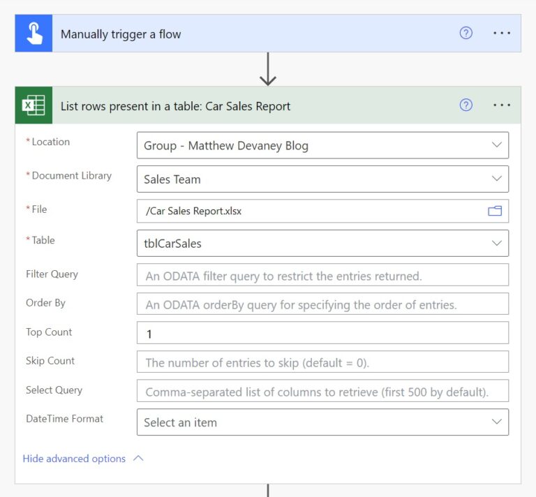 Fastest Way To Read Large Excel Table In Power Automate