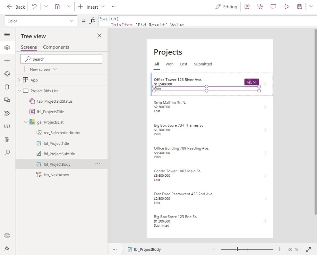 Power Apps: Filter Gallery With A Tab List