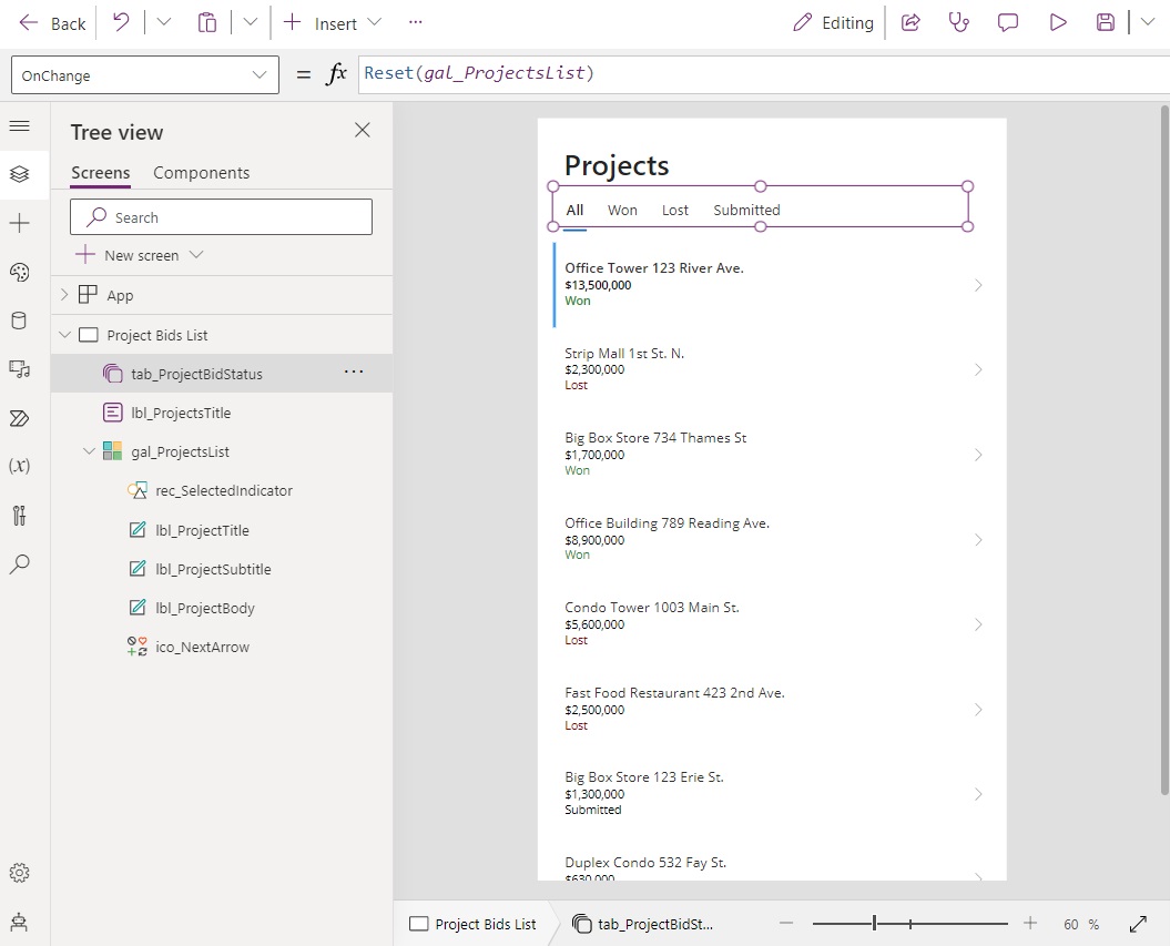 Power Apps: Filter Gallery With A Tab List