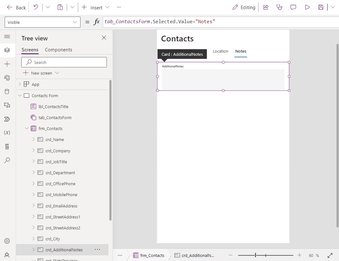 Power Apps Tabbed Form Using Tab List Modern Control