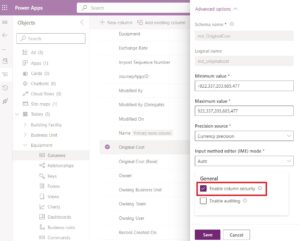 How To Enable Column Level Security In Dataverse