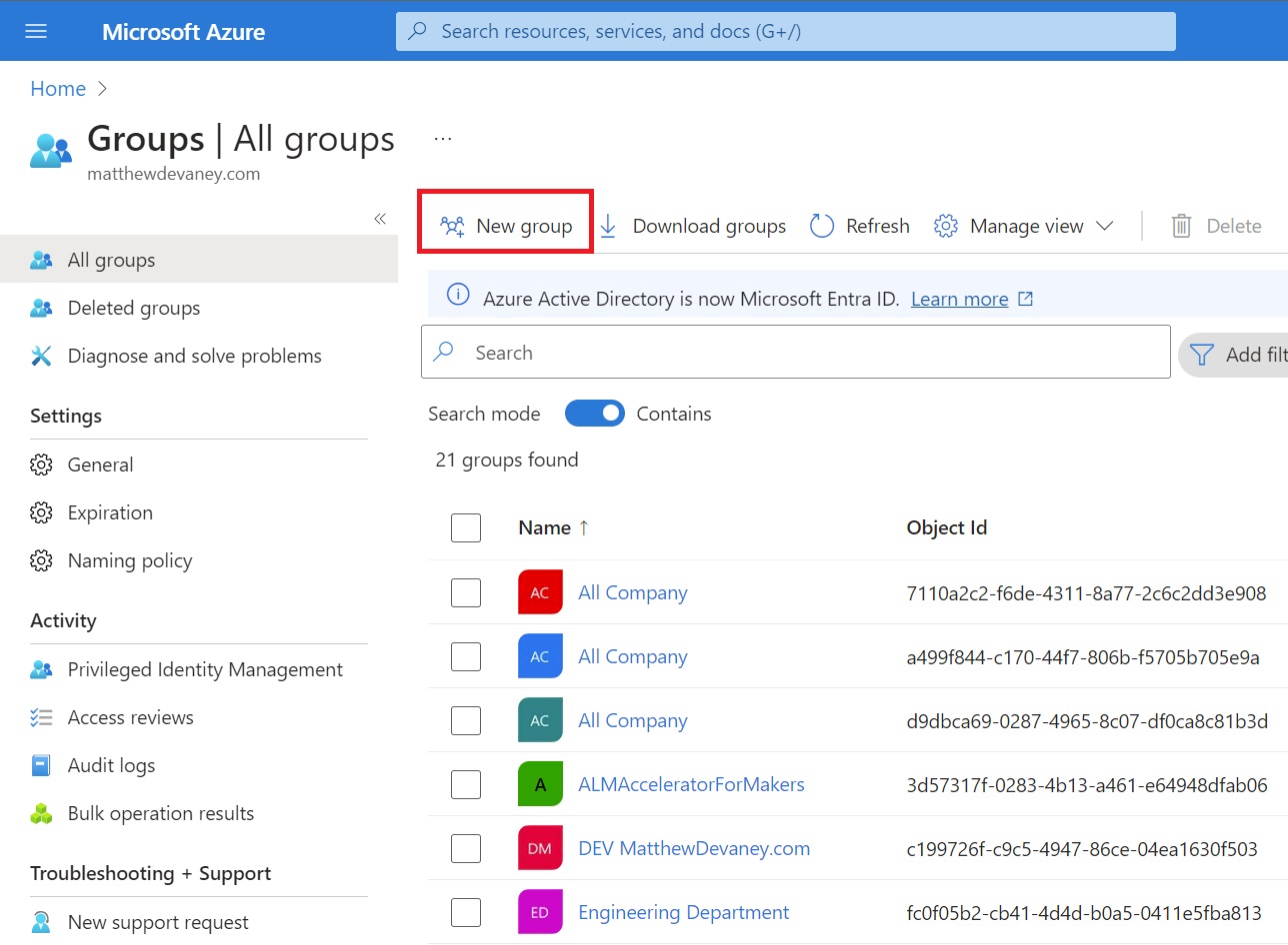 Share A Model-Driven App With An Entra Security Group