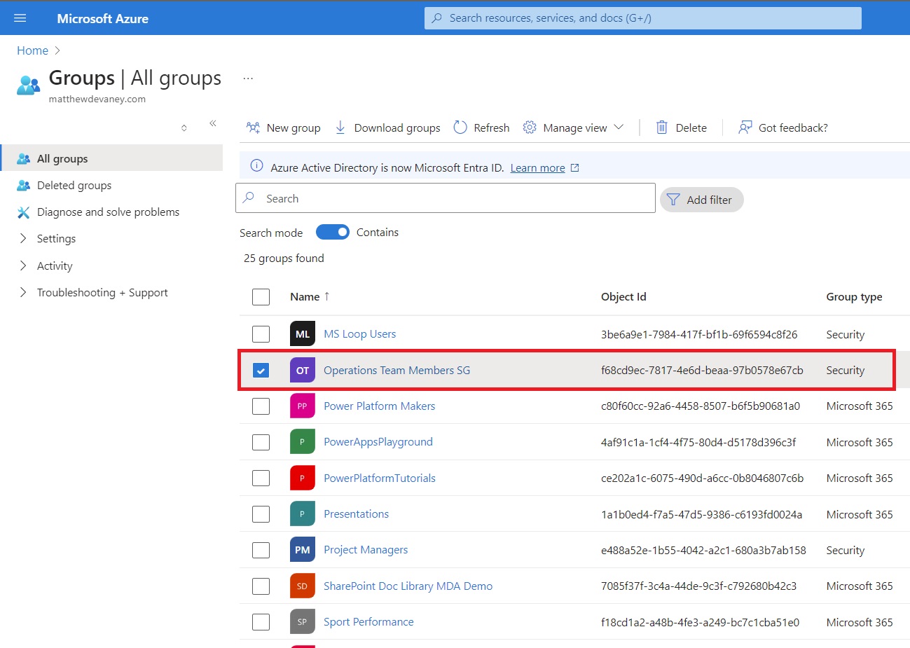 Share A Model-Driven App With An Entra Security Group