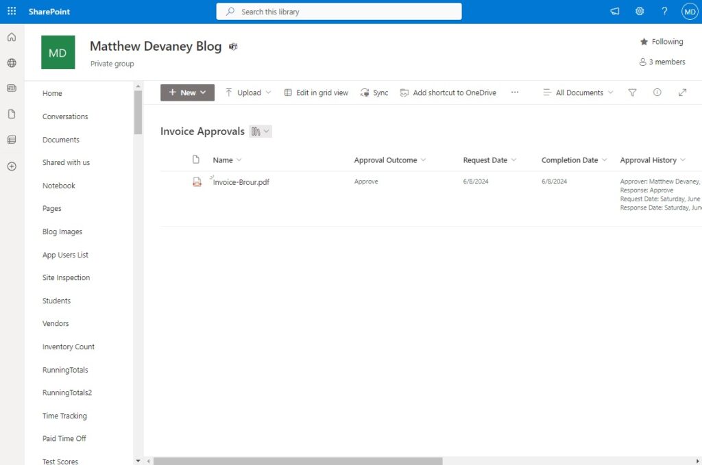 Power Automate Approval History For SharePoint Files & Items