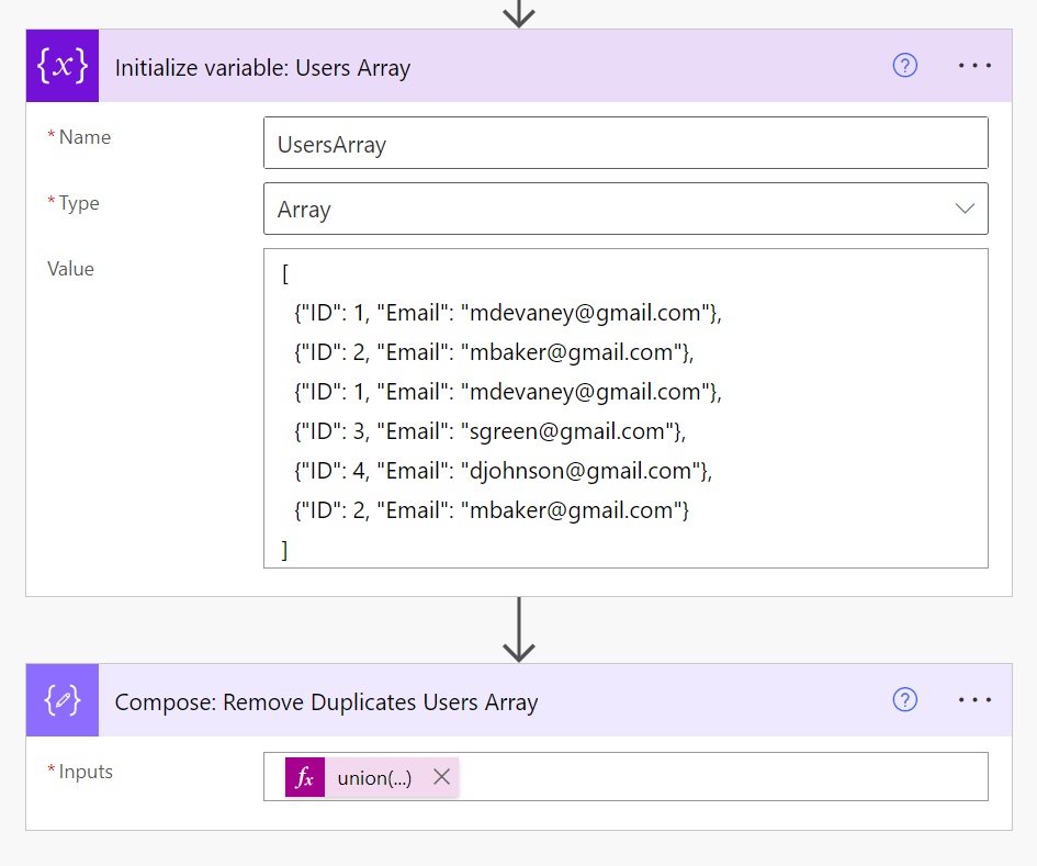 Remove Duplicates From Power Automate Array Formula