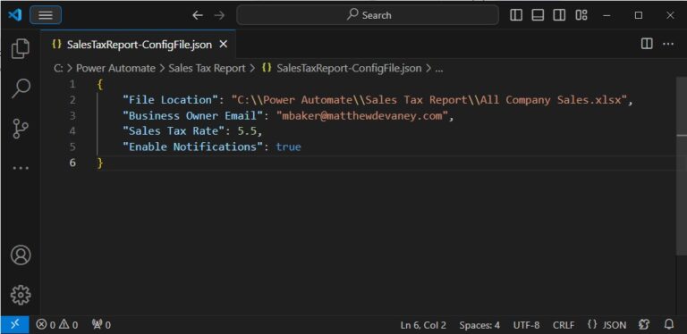 Simplify Flow Settings With A Config File In Power Automate Desktop