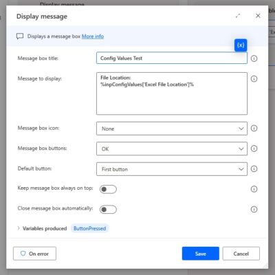 Power Automate Desktop Config File Stored In Dataverse Table