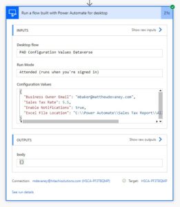 Power Automate Desktop Config File Stored In Dataverse Table