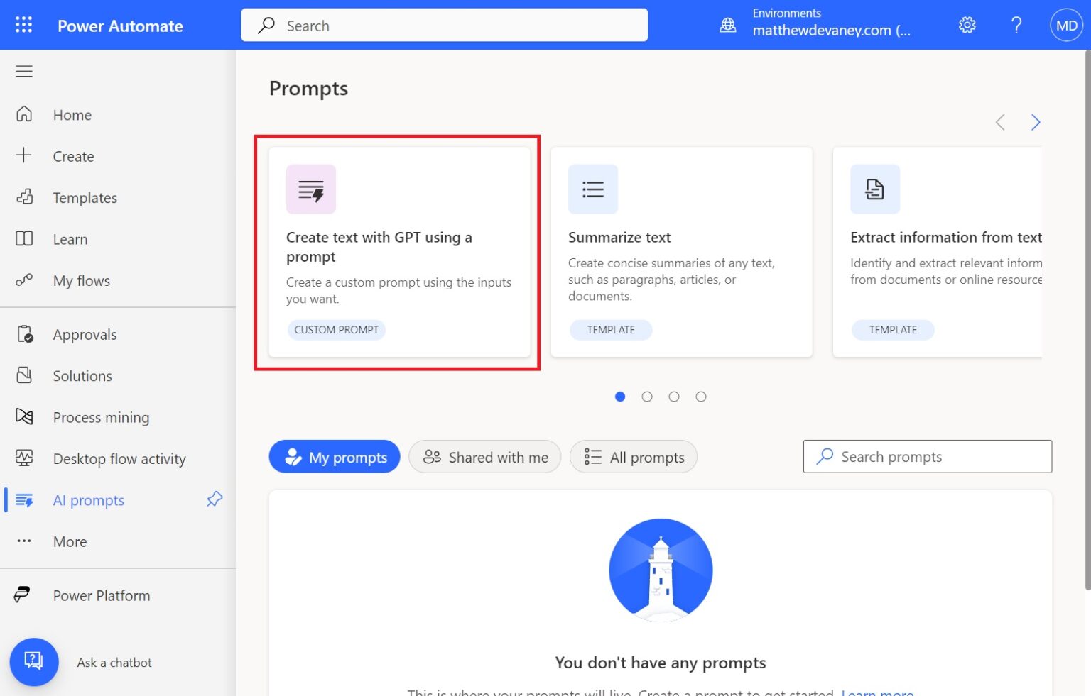 Power Automate: Create Text With GPT & AI Prompts
